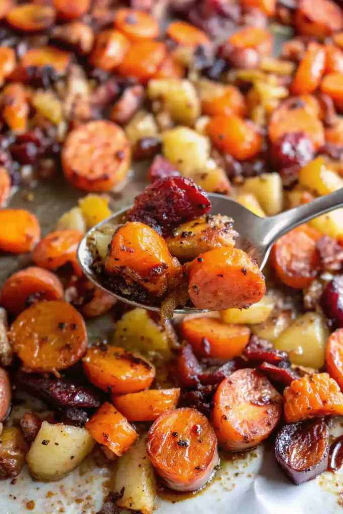 Maple Dijon Roasted Carrots and Apples | Easy Fall Side Dish Recipe